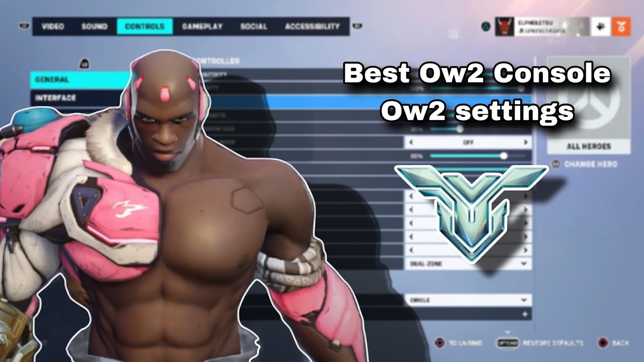 THE BEST CONTROLLER SETTING IN OW + CROSSHAIR AND HEROS SPECIFIC ...