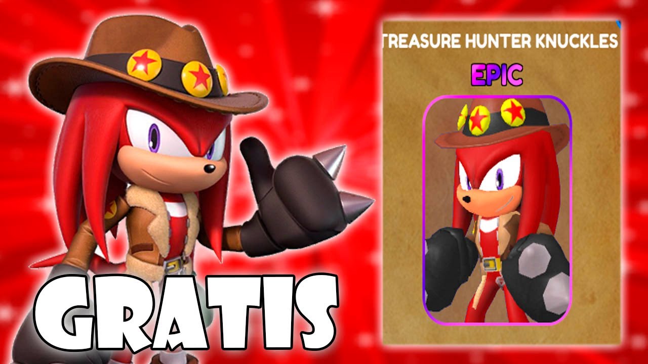 COMO CONSEGUIR TREASURE HUNTER KNUCKLES GRATIS EN SONIC SPEED SIMULATOR ...
