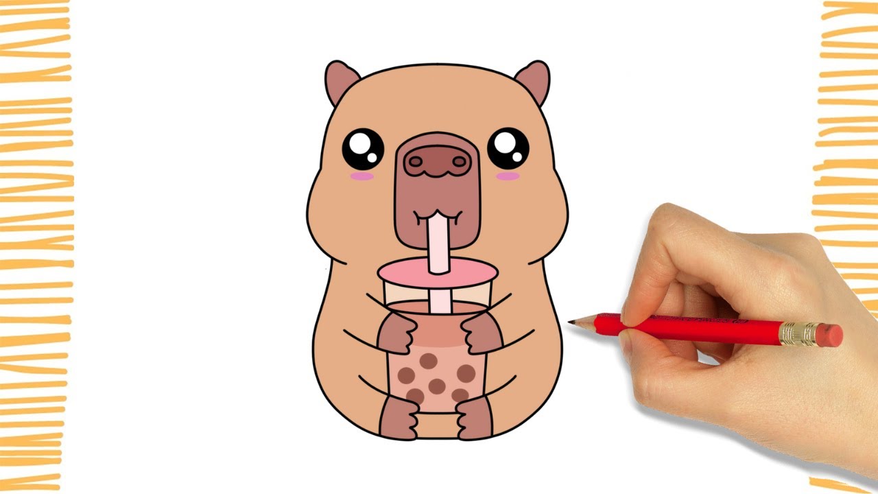How to Draw CAPYBARA KAWAII I Easy I Step by Step - YouTube