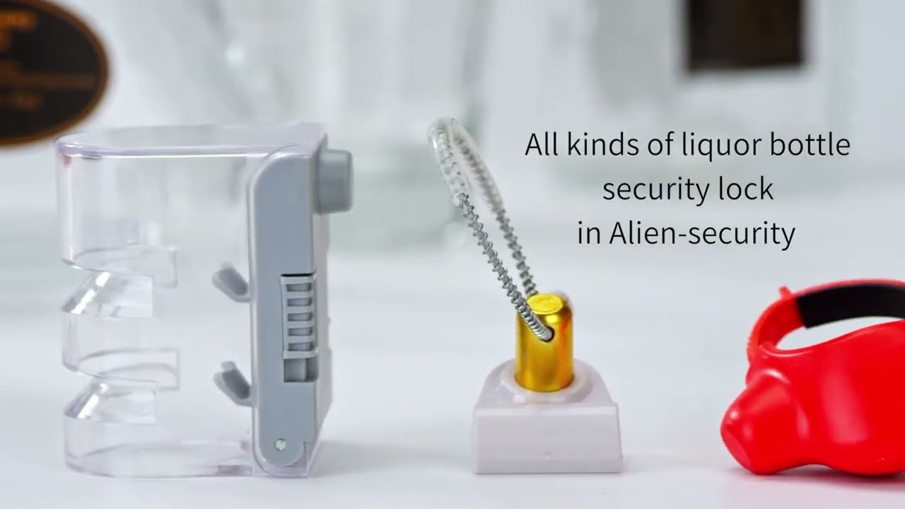 liquor bottle secuity locks from Alien security - YouTube
