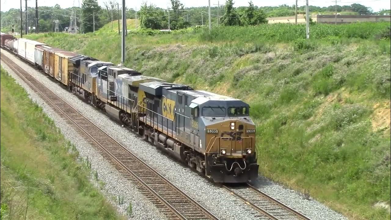 20170621 June 21 2017 CSX Q300 with ES44DC 5395, AC44CW 333 and ET44AH 3455 CP Berry on Trenton ...