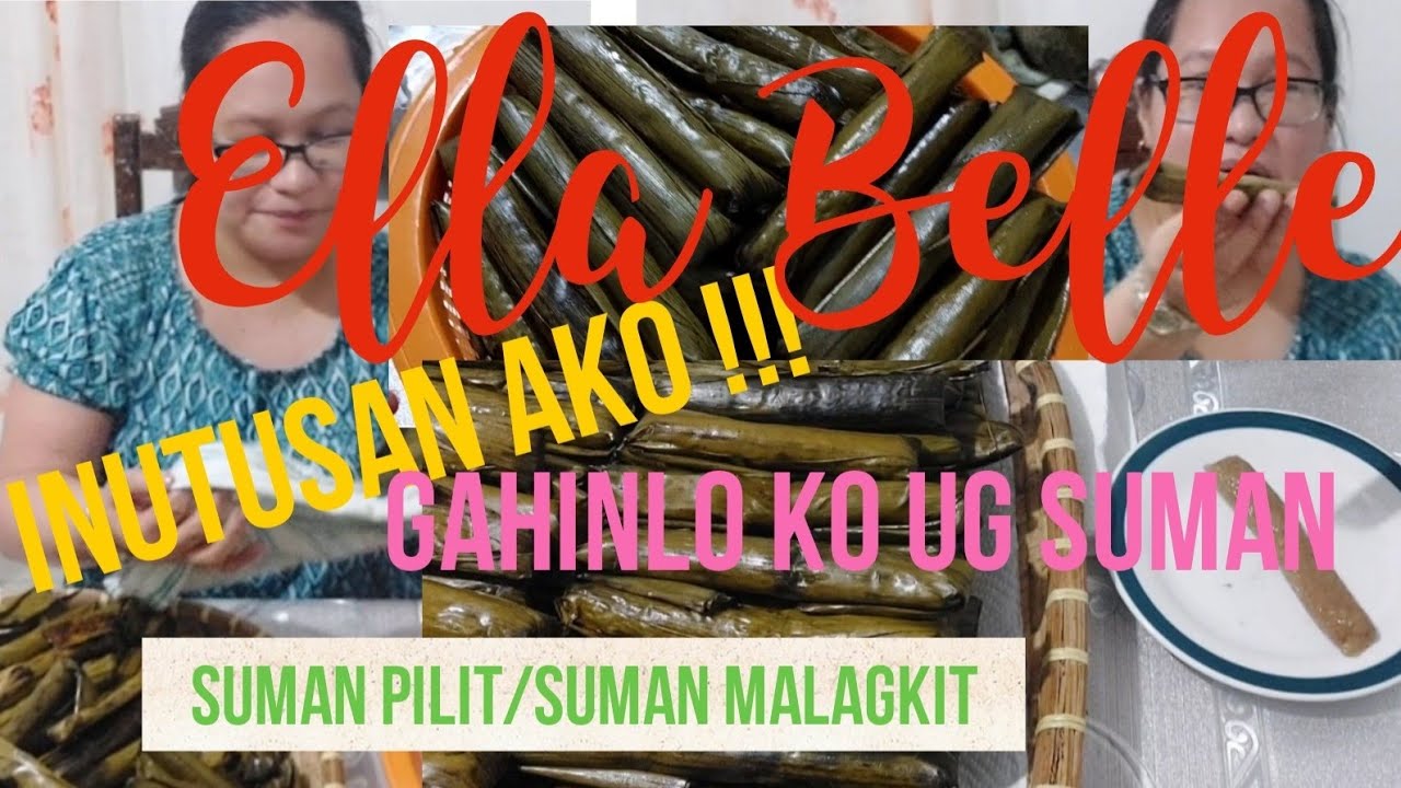 NAGLINIS NG SUMAN!SUMAN PILIT "Sweet Sticky Rice in Banana Leaves"# ...