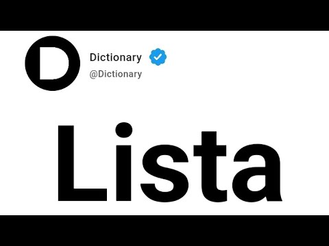 Lista Meaning In English - YouTube
