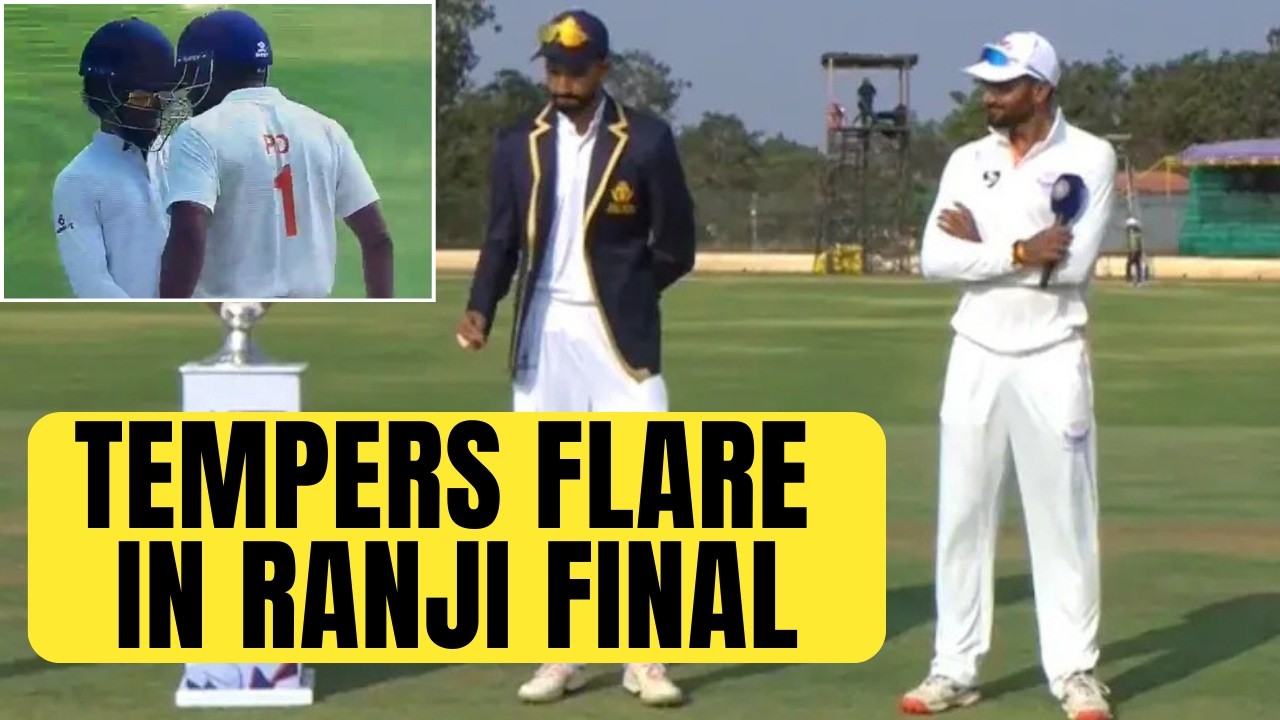J&K skipper HEADBUTTS Karnataka's KV Aneesh during Ranji Trophy final ...