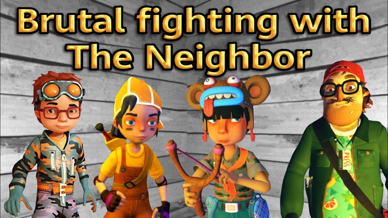 KIDS HAD A BRUTAL FIGHT WITH THE NEIGHBOR (SECRET NEIGHBOR) - YouTube