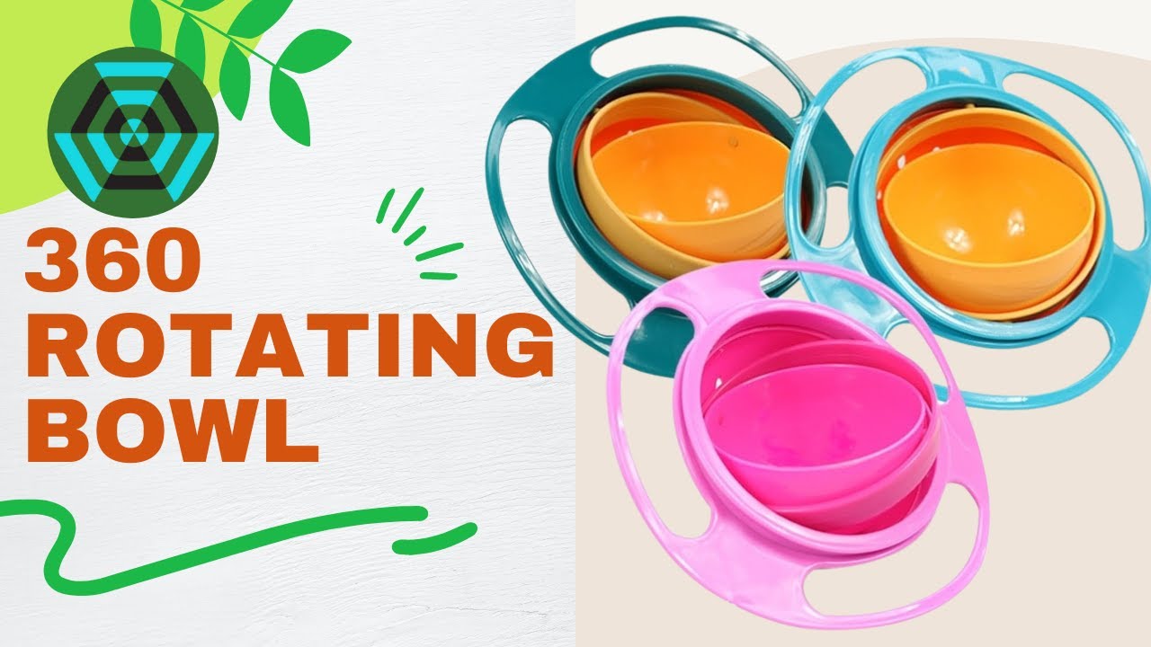 360 Degree Rotating Baby Bowl | No Spill Toddler Snack Bowl | Gyro Bowl ...