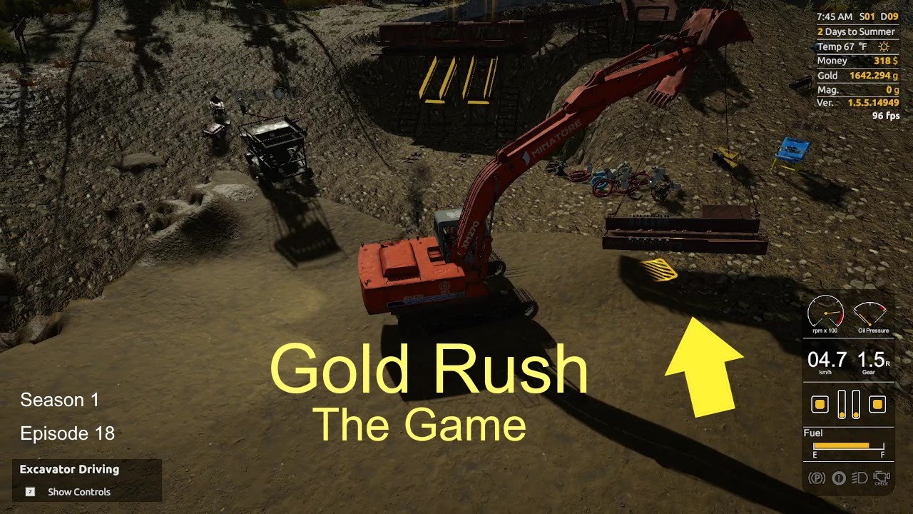 Gold Rush The Game | Setting Up My Sluice box With The Excavator ...