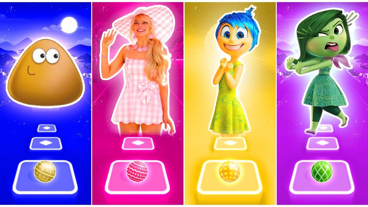Pou VS Barbie Girl VS inside out joy VS disgust - YouTube
