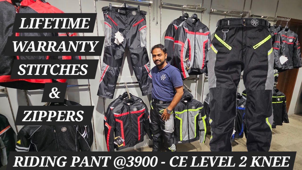 RIDING PANT @ 3900 WITH CE LEVEL 2 KNEE - LIFETIME WARRANTY- MOTOWEAR ...