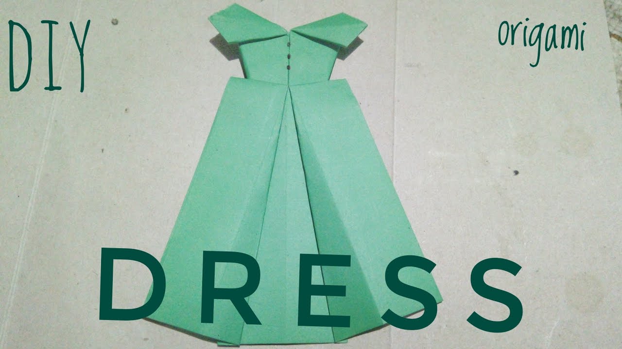 How to make a paper dress | origami paper folding dress | DIY PAPER ...