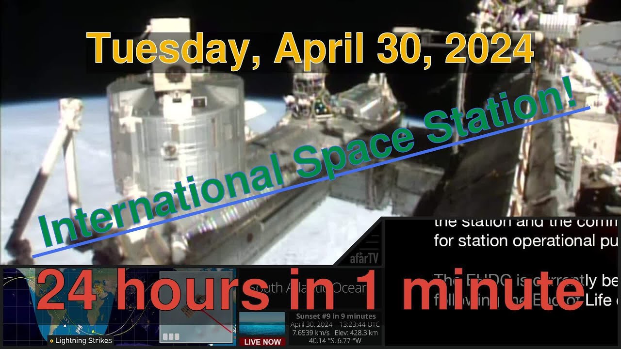 International Space Station HD camera [04-30-2024] - Daily Time Lapse # ...
