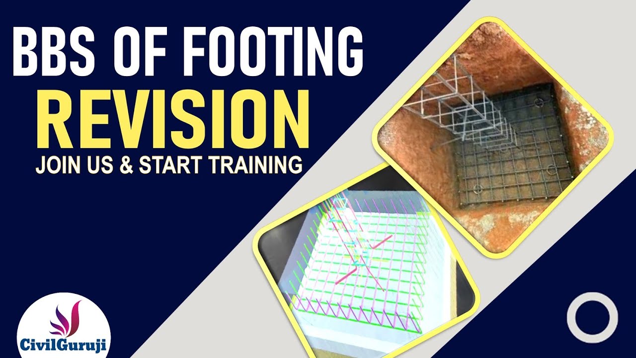 REVISION - BAR BENDING SCHEDULE OF FOOTING, #civilguruji # ...