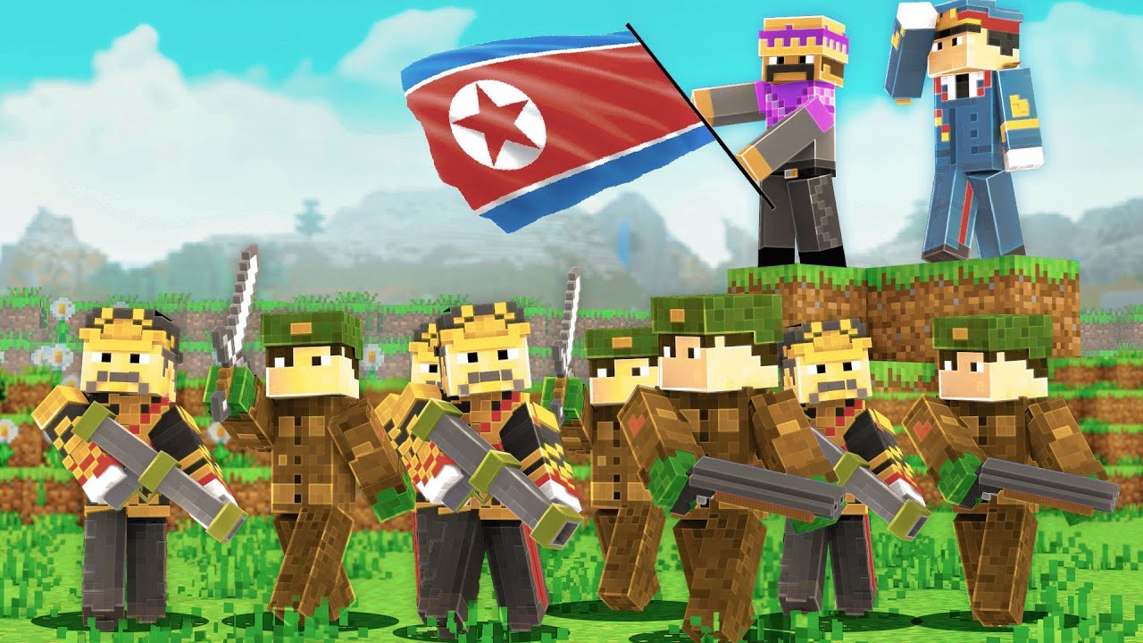 stworzyłem koreę północną w minecraft.. - YouTube