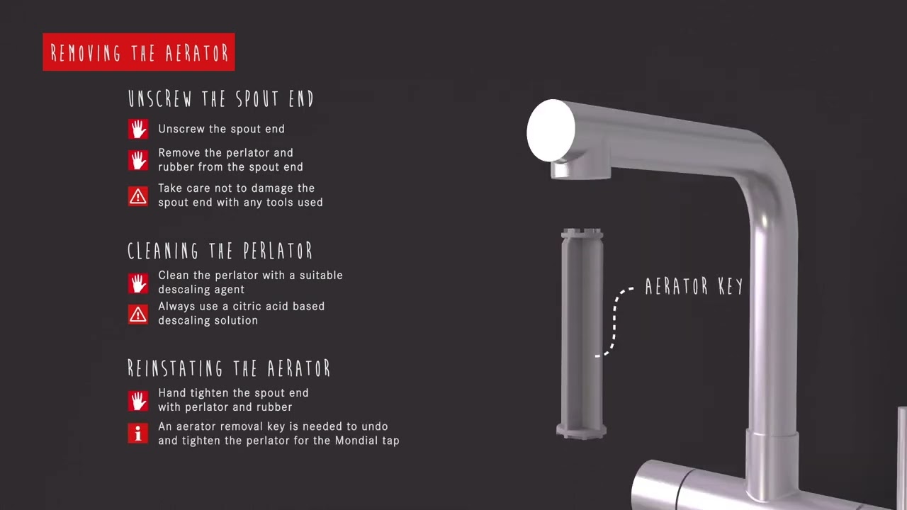 How to descale the Perlator on the Minerva Boiling Water Tap - YouTube