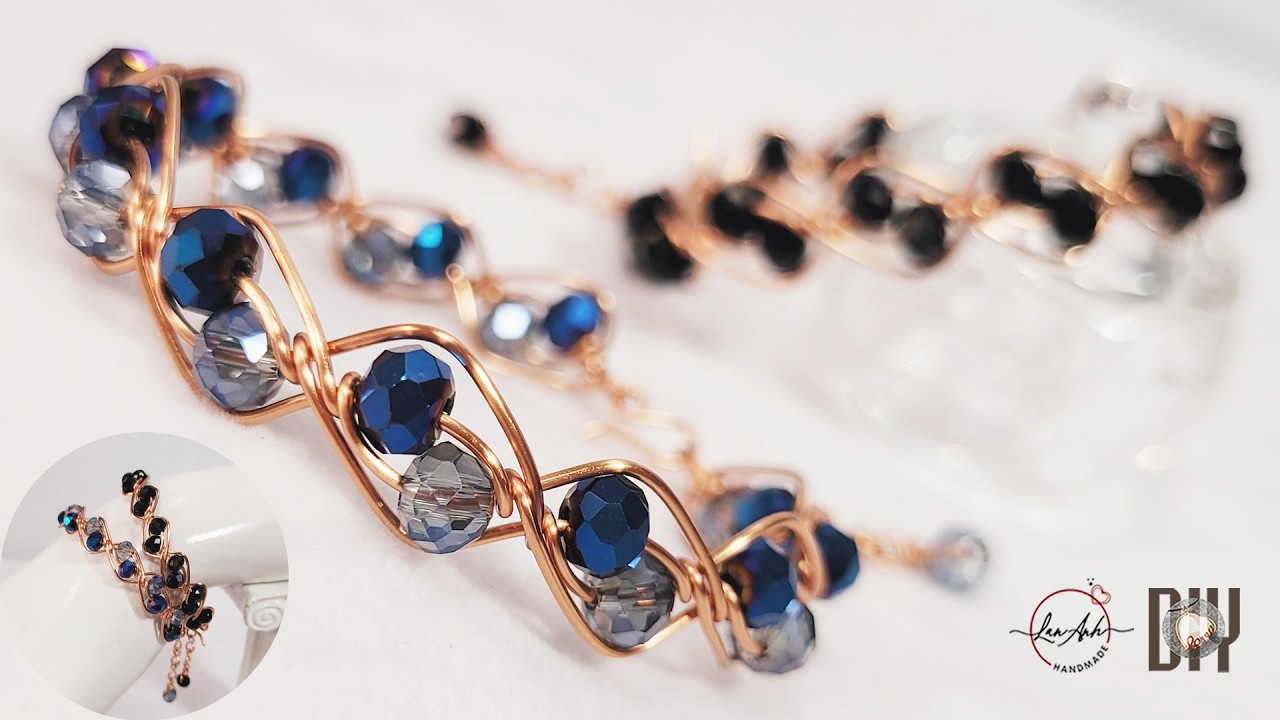 Making simple bracelet with wire and beads | DIY Jewelry at home 1049 ...