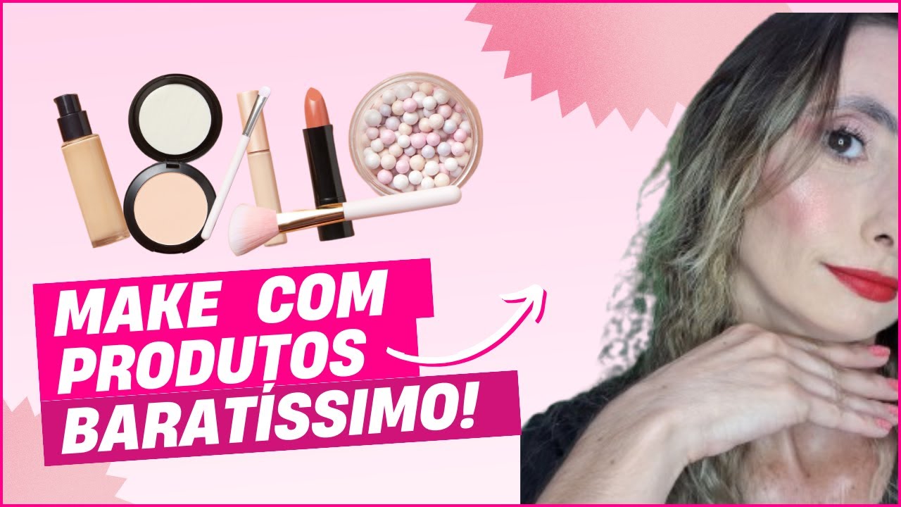 Maquiagem com PRODUTOS BARATINHOS QUE VALE A PENA? + Tutorial de Make - Pâmella Luana - YouTube