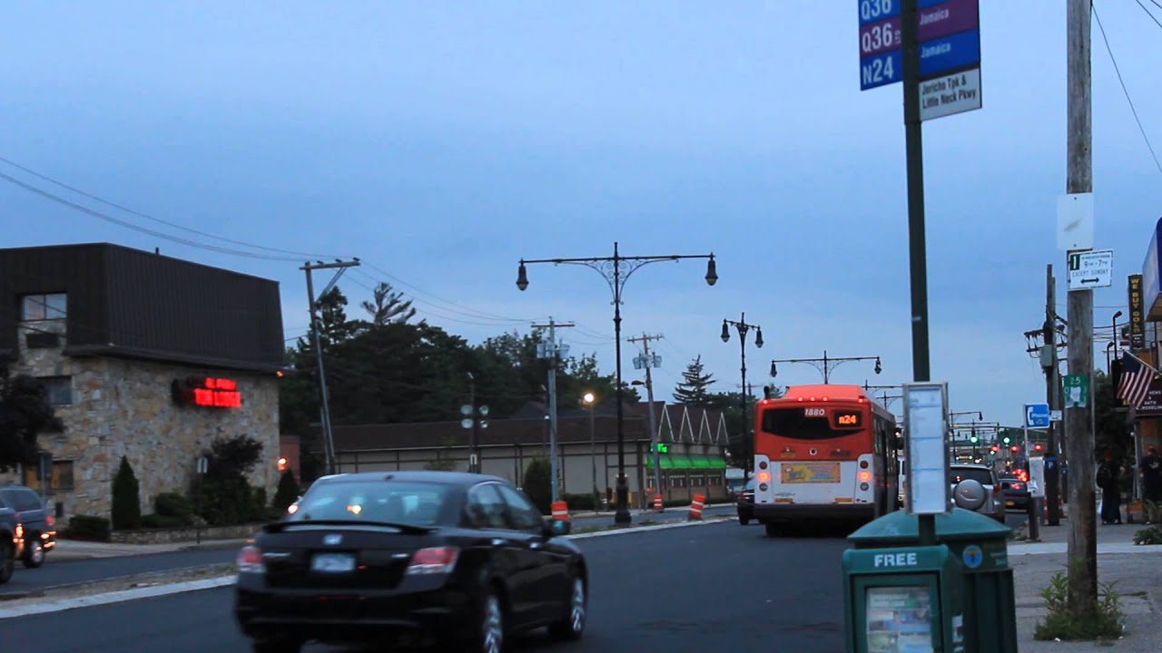 NICE Bus: Orion 7 [CNG #1880] n24 at NY25 and Little Neck Pkwy - YouTube