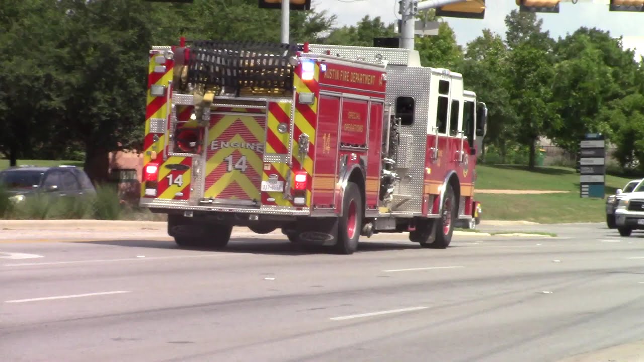 Austin Fire Dept. Engine 14 Responding - YouTube