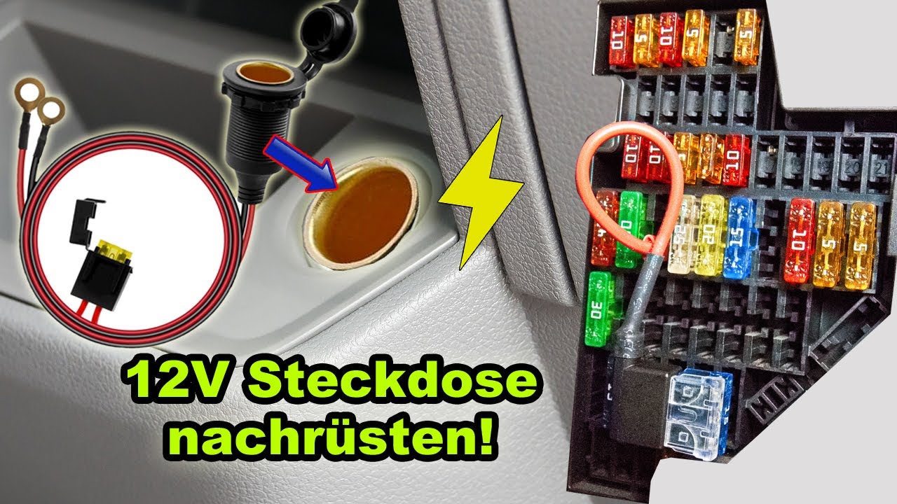 12V STECKDOSE IM FAHRZEUG NACHRÜSTEN! | TUTORIAL | FACTOREM - YouTube