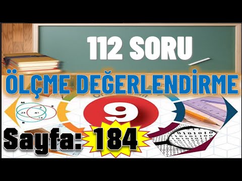 9.SINIF MATEMATİK SAYFA 184 - MEB DERS KİTABI SAYFA 184 - ÖLÇME DEĞERLENDİRME SAYFA 184 ÇÖZÜMLERİ