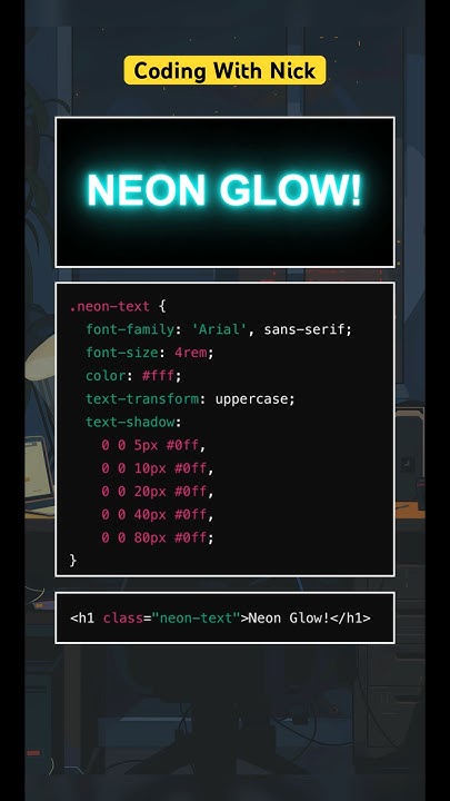 Neon Glow Text Effect With Css #csseffect #htmlcss #webdesign #javascript #html #css #csstricks ...