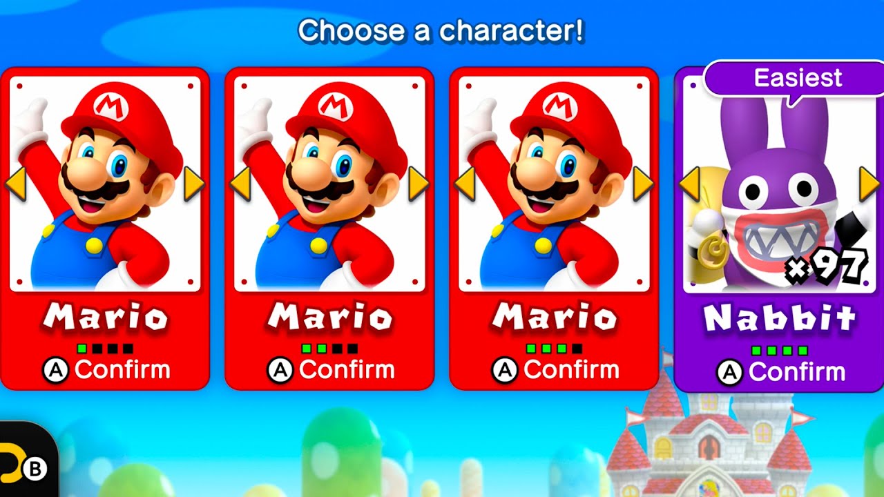 New Super Mario Bros U Deluxe – 4 Players World 8 Walkthrough Co-Op ...