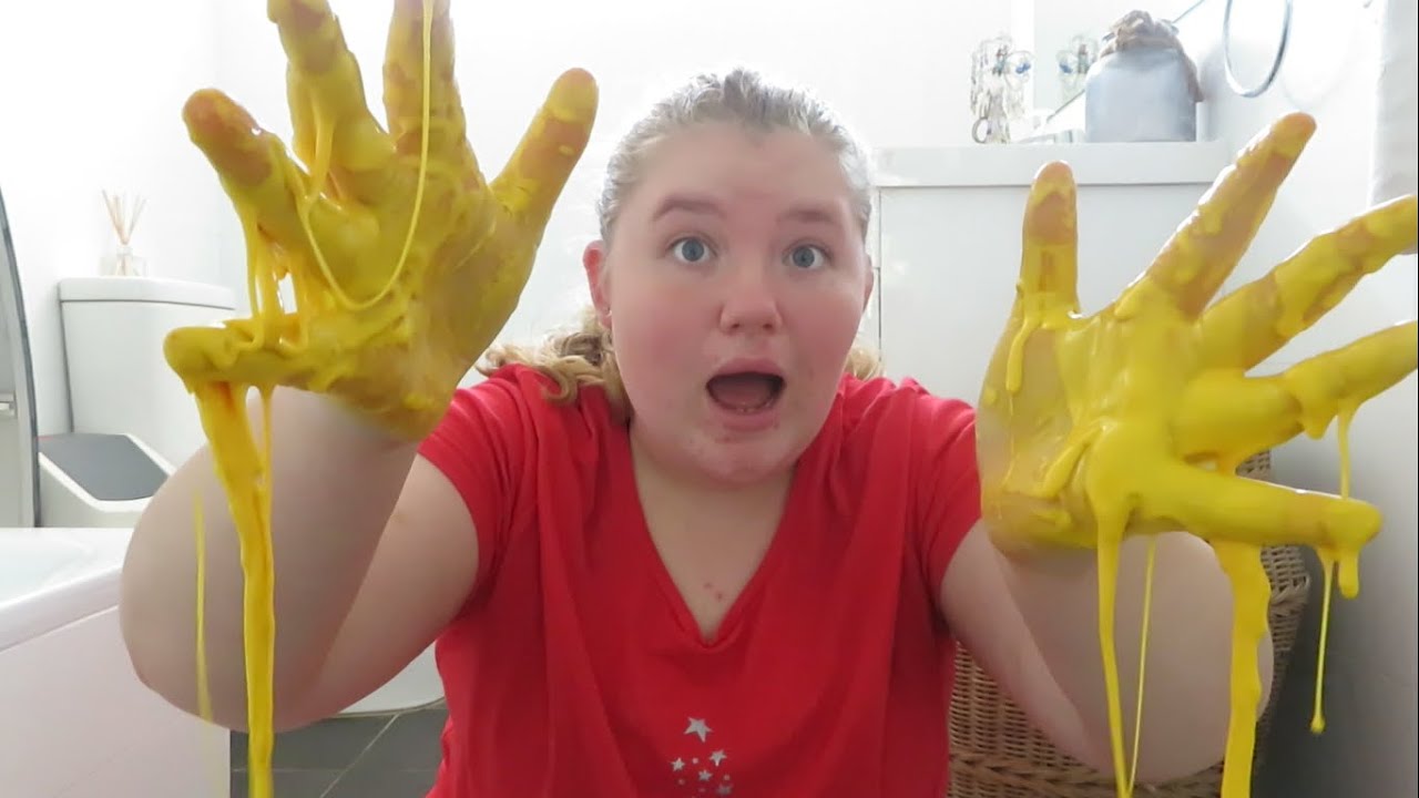 making oobleck in my bathroom because I'm so bored - YouTube