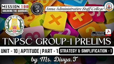 Aptitude & Mental Ability | TNPSC Group 1 Prelims - YouTube