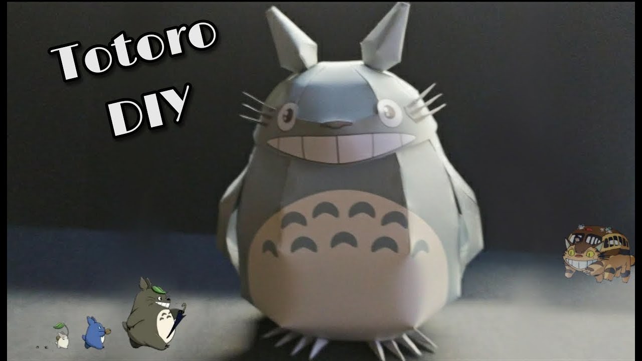 DIY Totoro figure(papercraft free pdf description) - YouTube