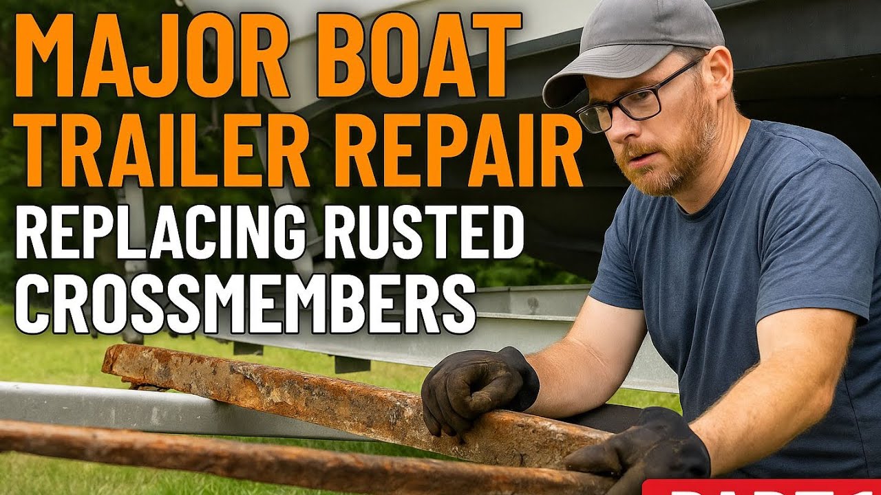 Major Boat Trailer Repair: Replacing Rusted Crossmembers PART 1 - YouTube