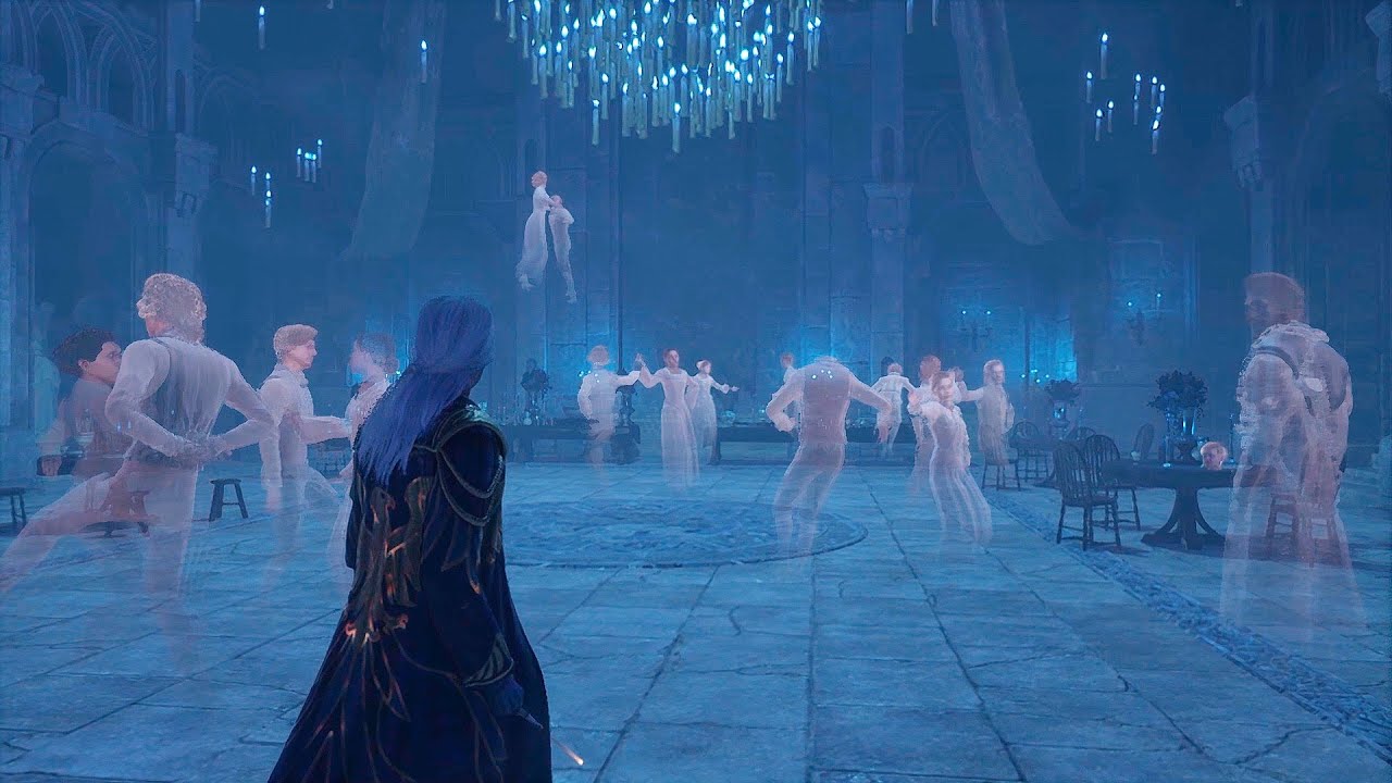 Secret ghosts party in Slytherins dungeon. Hogwarts Legacy - YouTube