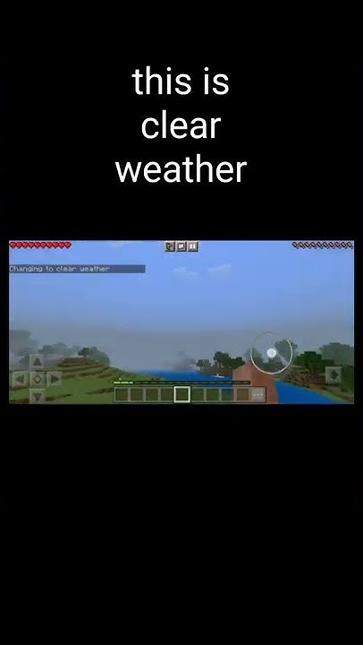 How to change weather in Minecraft pocket edition - YouTube