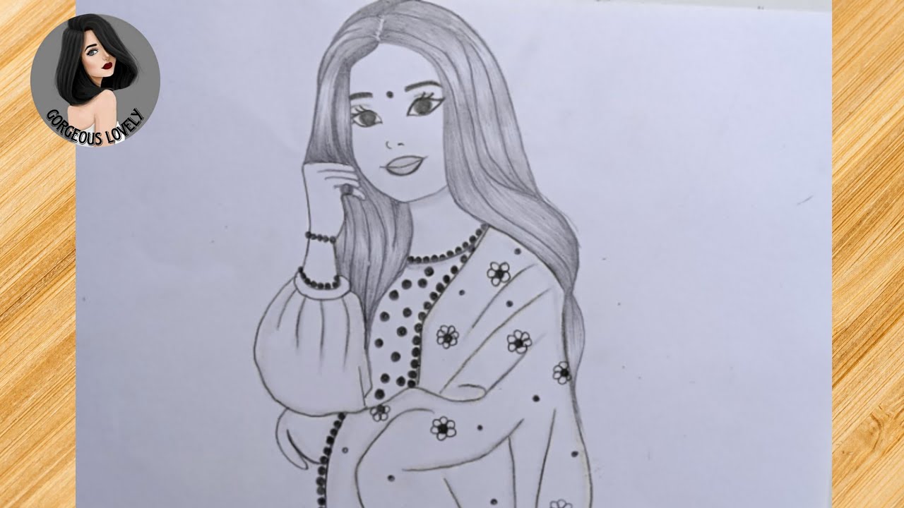 How to draw easy girl drawing step by step||pencil drawing for ...