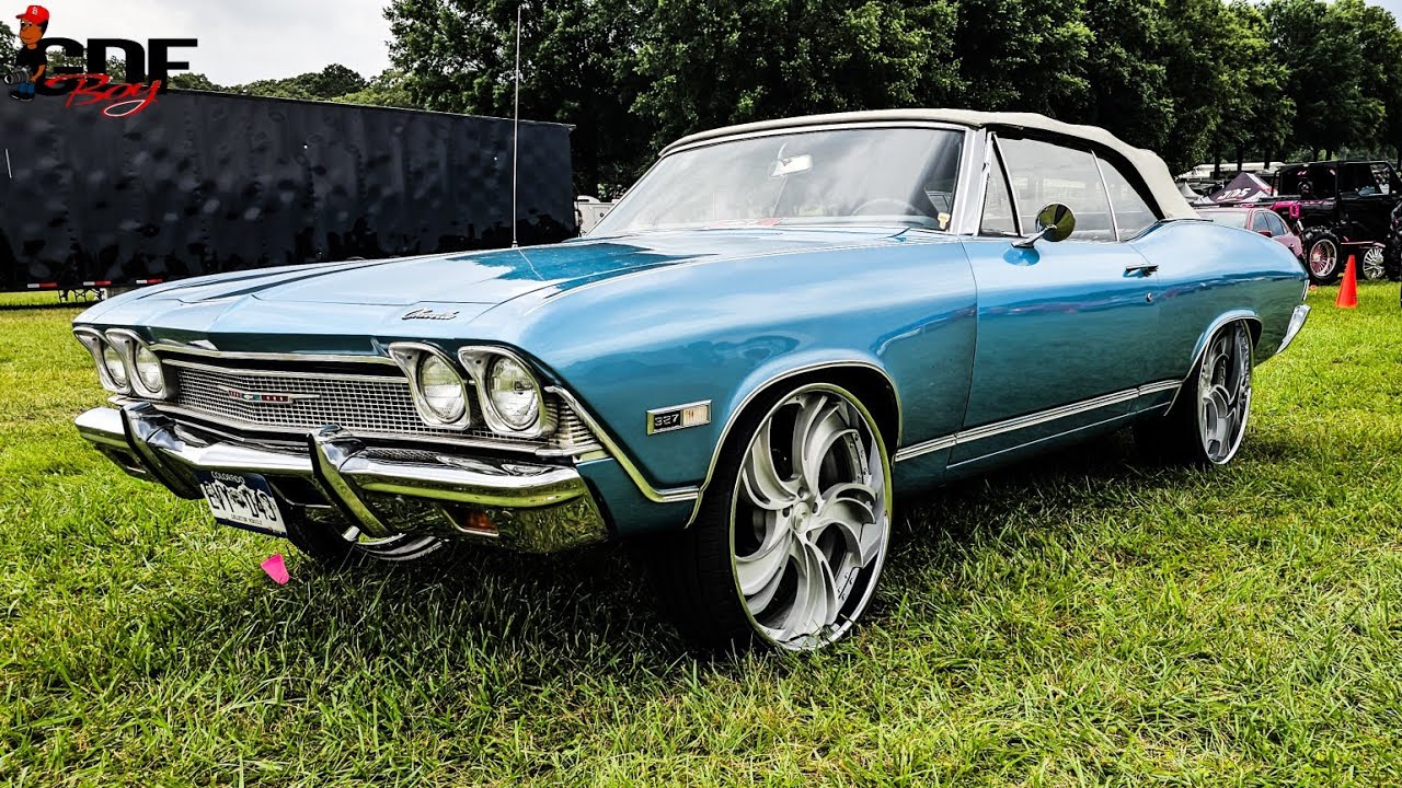 Baby Blue Chevrolet Chevelle Convertible on Brush Face Forgiato G-2 ...