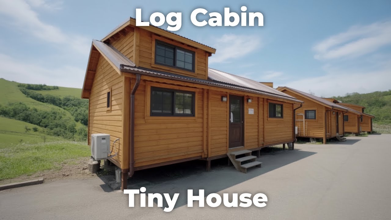 Tiny Log Cabin House - YouTube