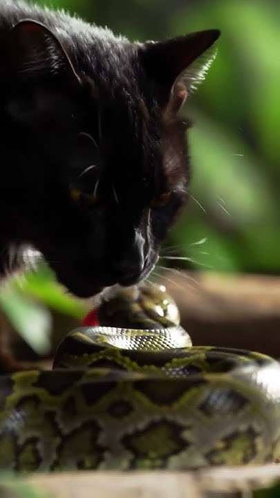 Cats and Pythons #cats #snakes #shorts - YouTube