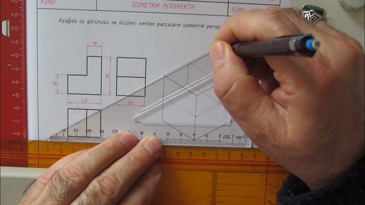 TEKNİK RESİM (317 - 1) İZOMETRİK PERSPEKTİF ÖRNEK 2 - YouTube