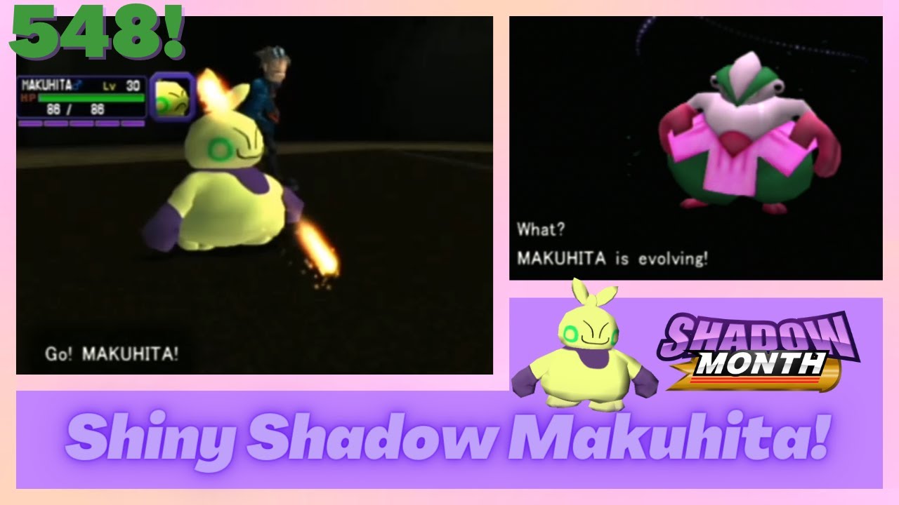 Shiny Shadow Makuhita in Pokemon Colosseum AFTER 548 SRs for Shadow ...