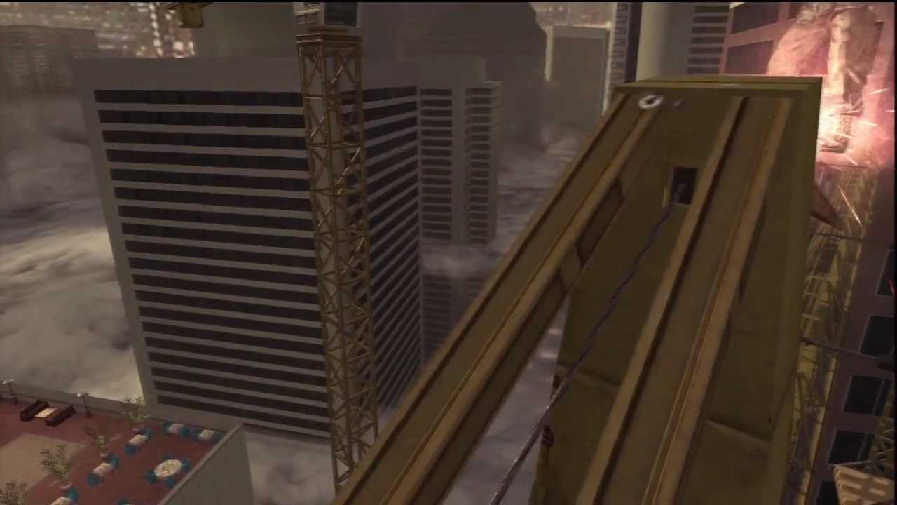MW2 - Trying to get on the Crane (Highrise Map) - YouTube