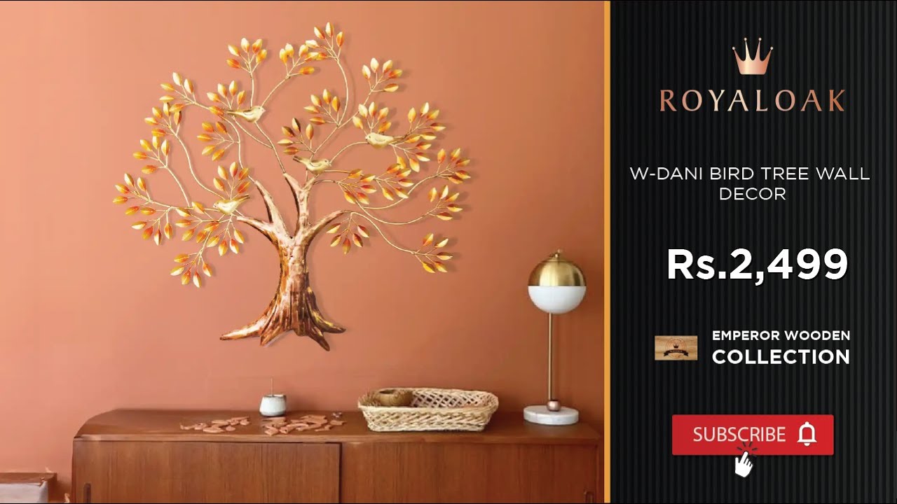 Royaloak | W-Dani Bird Tree Wall Décor - YouTube