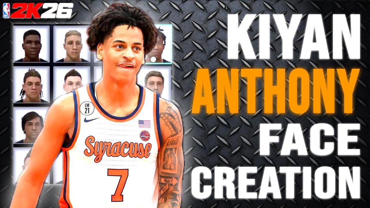 The BEST Kiyan Anthony Face Creation In NBA 2K26! - YouTube