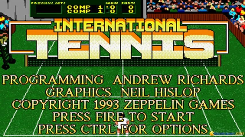 International Tennis gameplay (PC Game, 1992) - YouTube