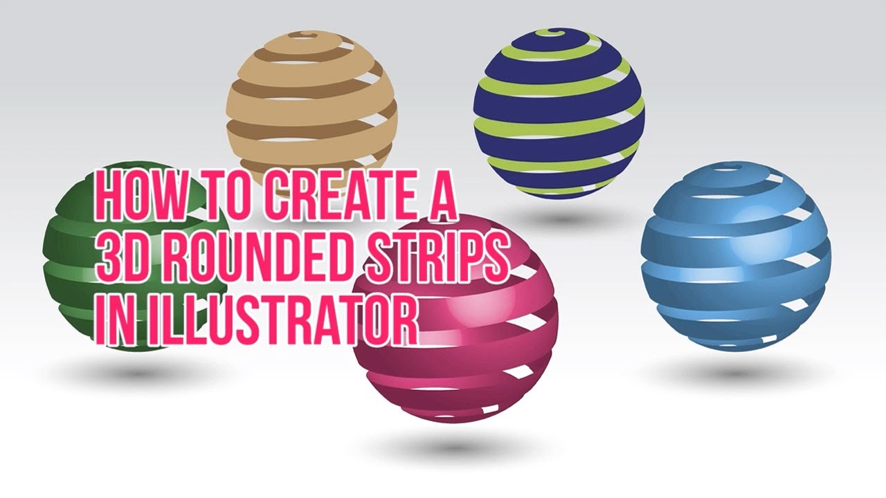 How can draw 3d Rounded Stripes in Adobe Illustrator - YouTube