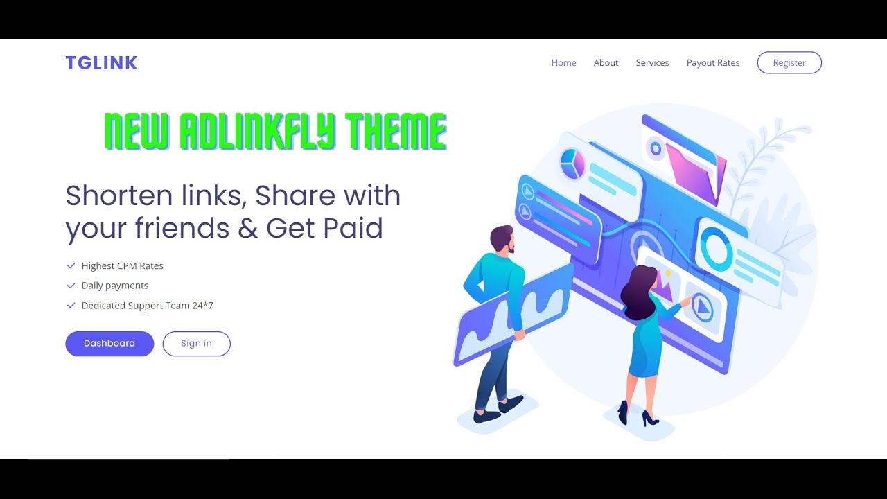 New Adlinkfly Theme II Url Shortener Website Theme II Unique Theme ...