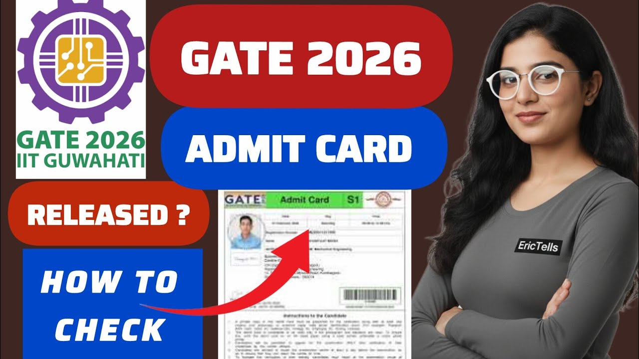 gate exam admit card 2026 | iitg gate hall ticket 2026 - YouTube