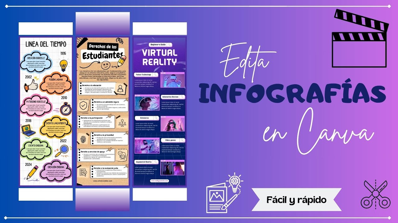 Canva tutorial: Cómo usar plantillas para crear infografías paso a paso - YouTube