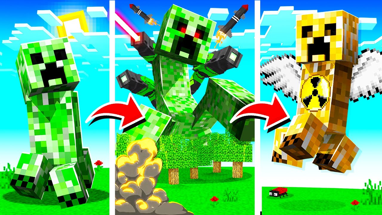 Upgrading CREEPERS to SUPER CREEPERS in MINECRAFT! - YouTube