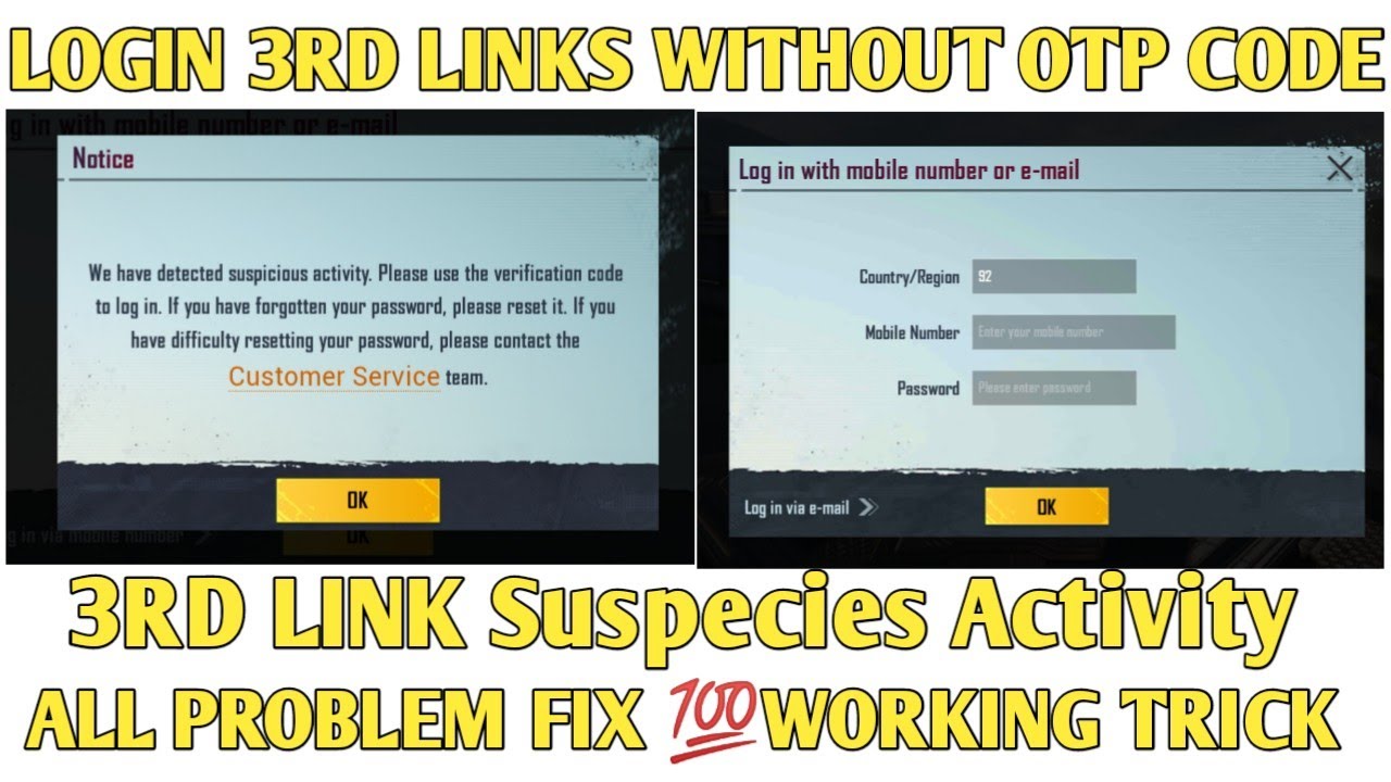 We have detected suspicious activity |3rd Login Trick Please use ...