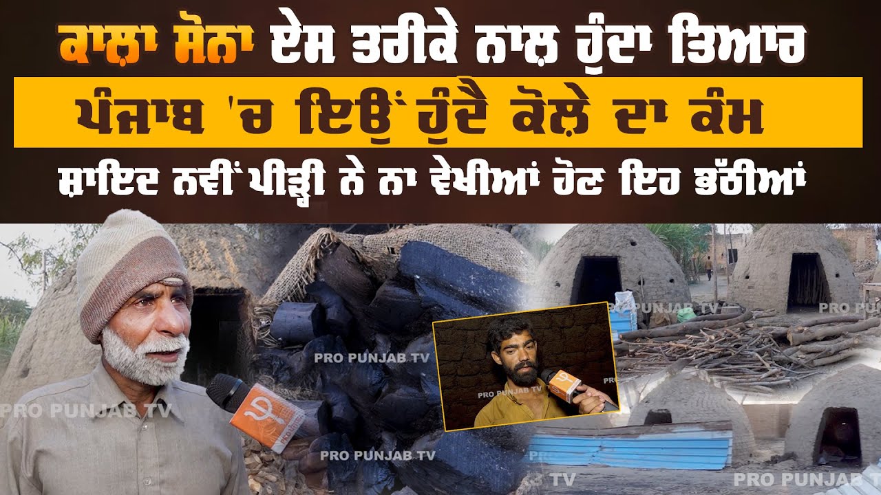 ਕਾਲ਼ਾ ਸੋਨਾ ਏਸ ਤਰੀਕੇ ਨਾਲ਼ ਹੁੰਦਾ ਤਿਆਰ, ਪੰਜਾਬ 'ਚ ਇਉਂ ਹੁੰਦੈ ਕੋਲ਼ੇ ਦਾ ਕੰਮ ...