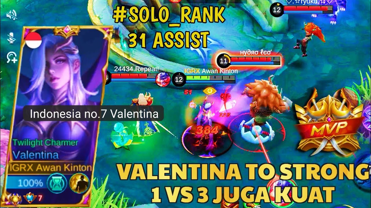 MVP BUILD VALENTINA TANK TERKUAT! DI GANK JUGA GAK MEMPAN! VALENTINA ...